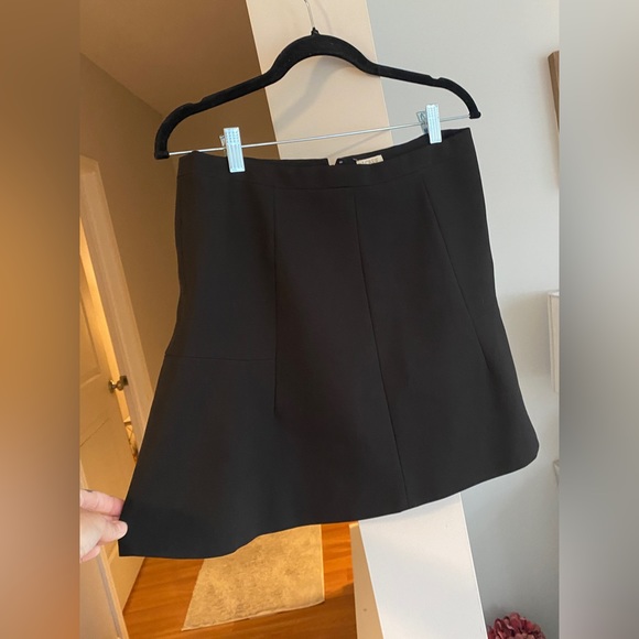 J Crew Skirts Jcrew Black Flared Mini Skirt Poshmark